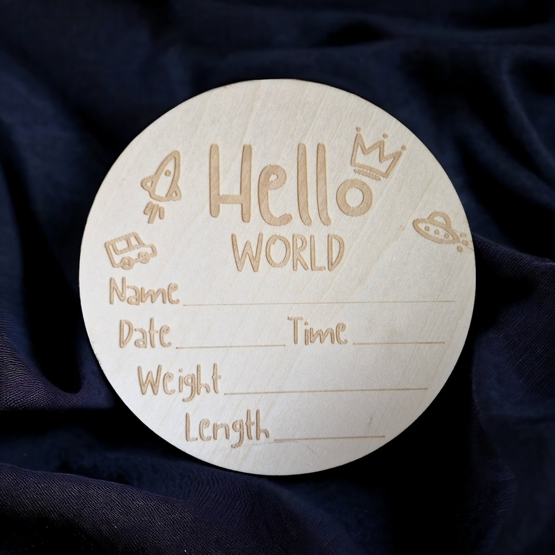 Hello World Baby Cards. - Etsy