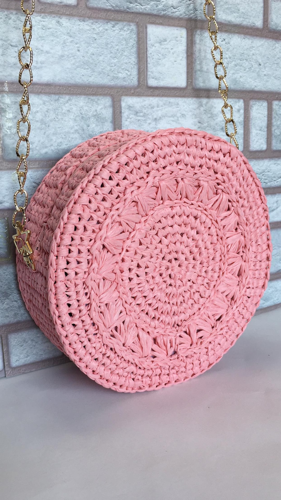 Crochet Pattern Round Raffia Bag With Video Tutorials (eng, Rus ...