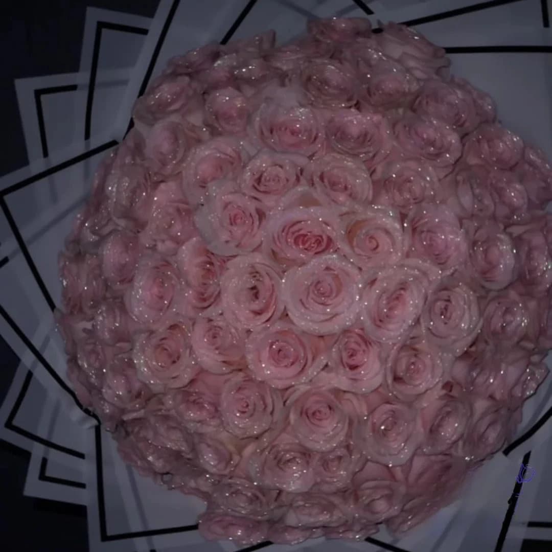 Flower Glitter Rose Bouquet Valentines T Anniversary T For Her Artificial Handmade Rose