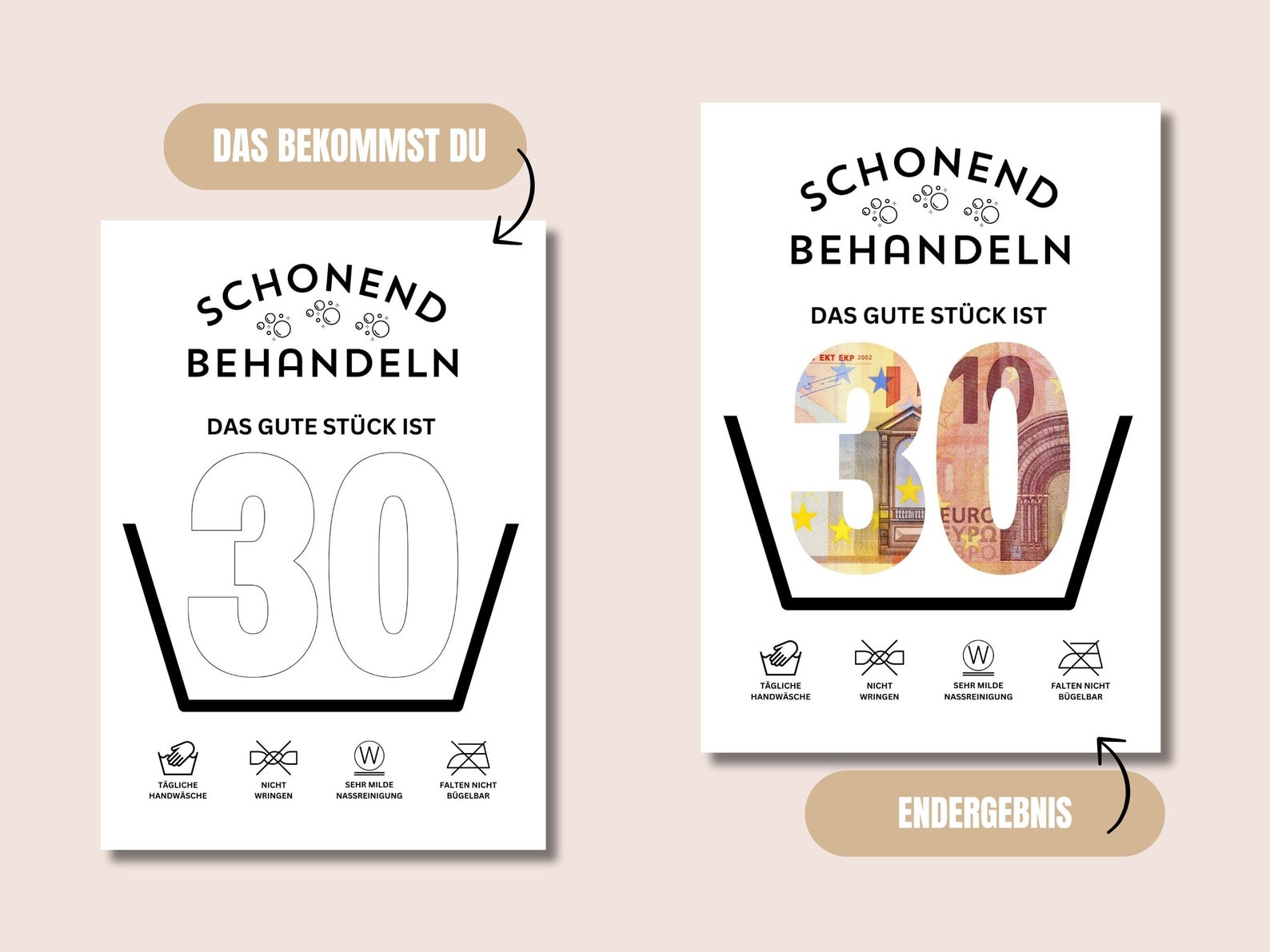 Geburtstag Geldgeschenk 30 Jahre Vorlage zum Selbstausdrucken | Lustige ...