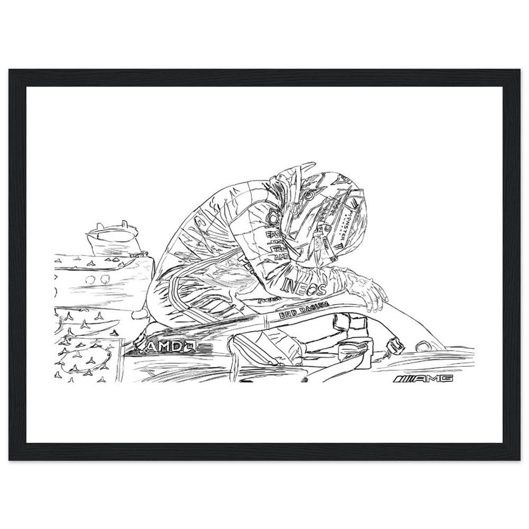 Lewis Hamilton Sketch Premium Poster - Etsy