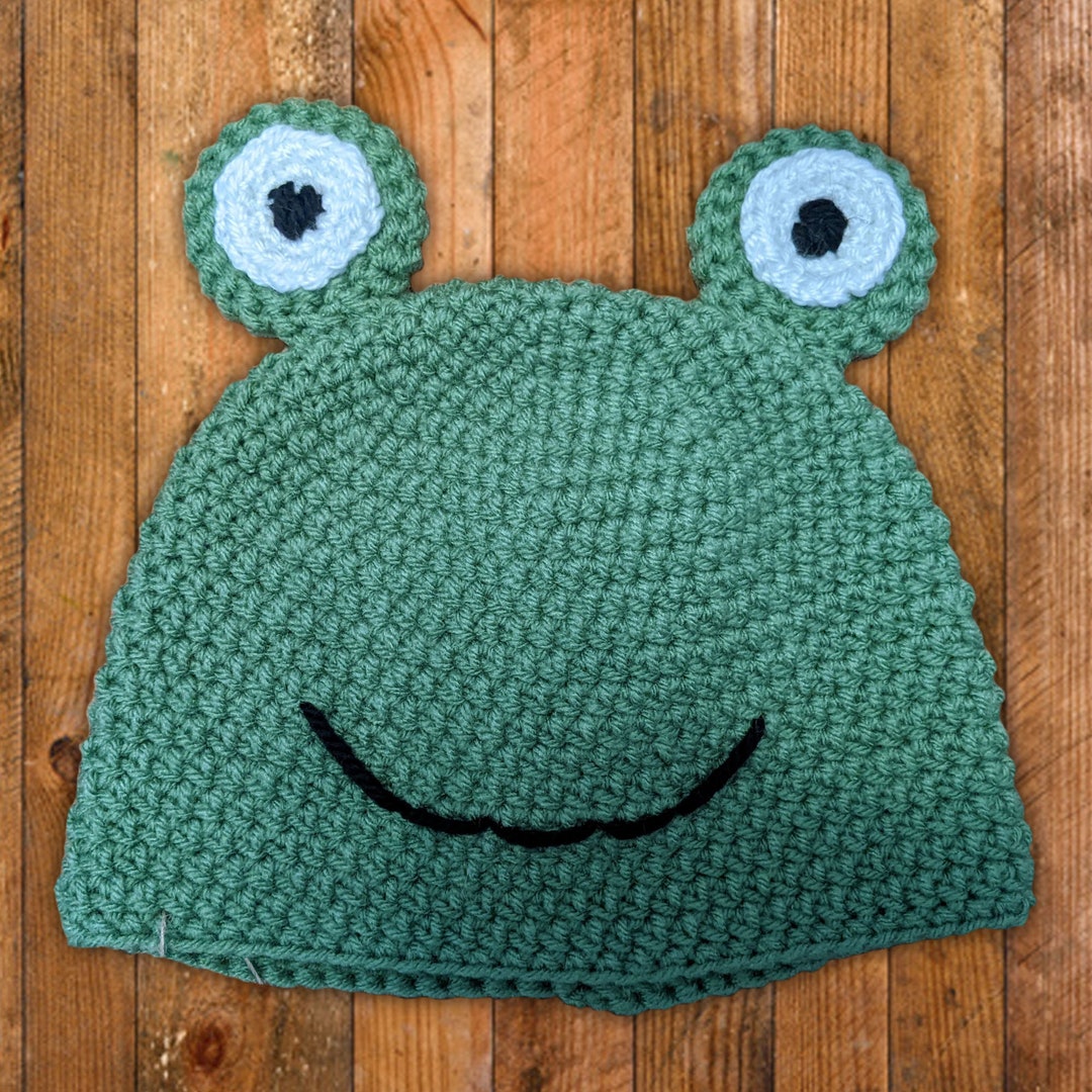 Handmade Crocheted Kid's Frog Hat - Etsy