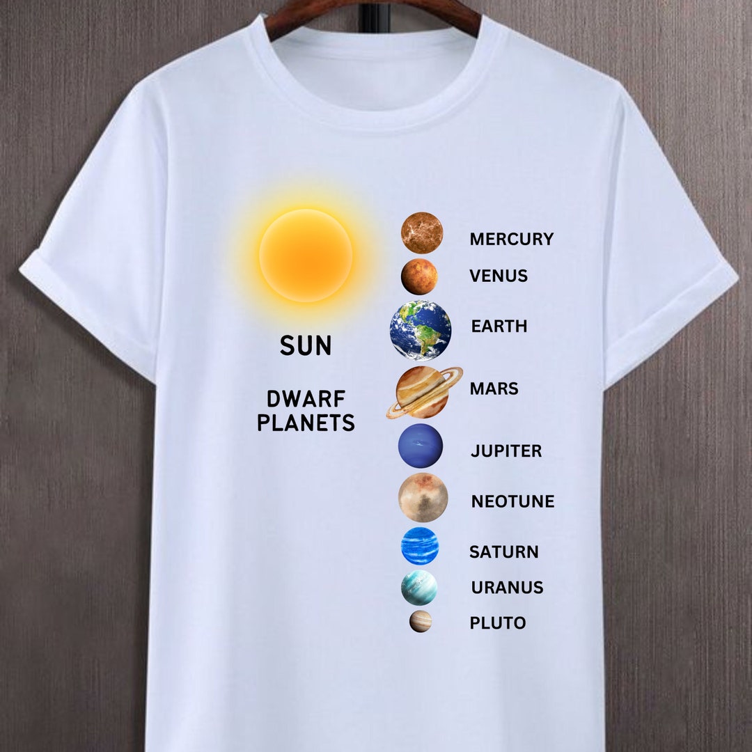 Solar System Shirt, Space Travel Planets Shirt, Gift for Science Lover ...