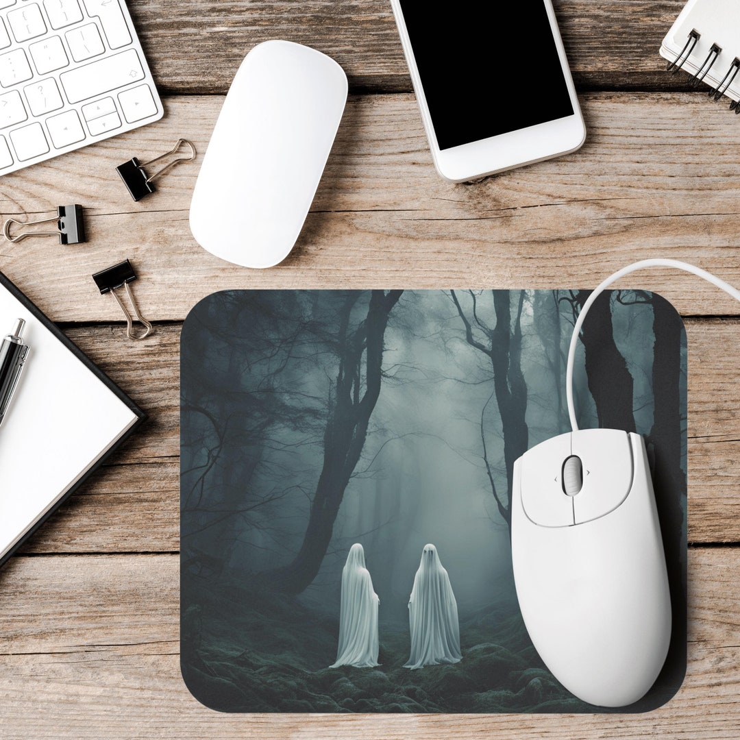 Two Ghosts Friend Mouse Pad, Ghost Desk Mat, Ghost Gifts, Ghost Desk ...