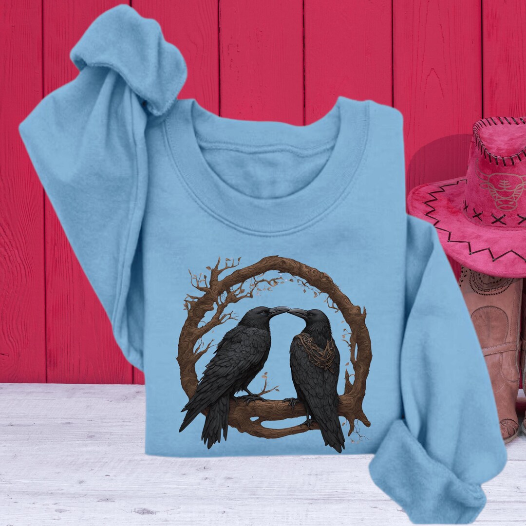 Hugin and Munin Sweatshirt,ravens Norse Mythology Viking God Odin Raven ...