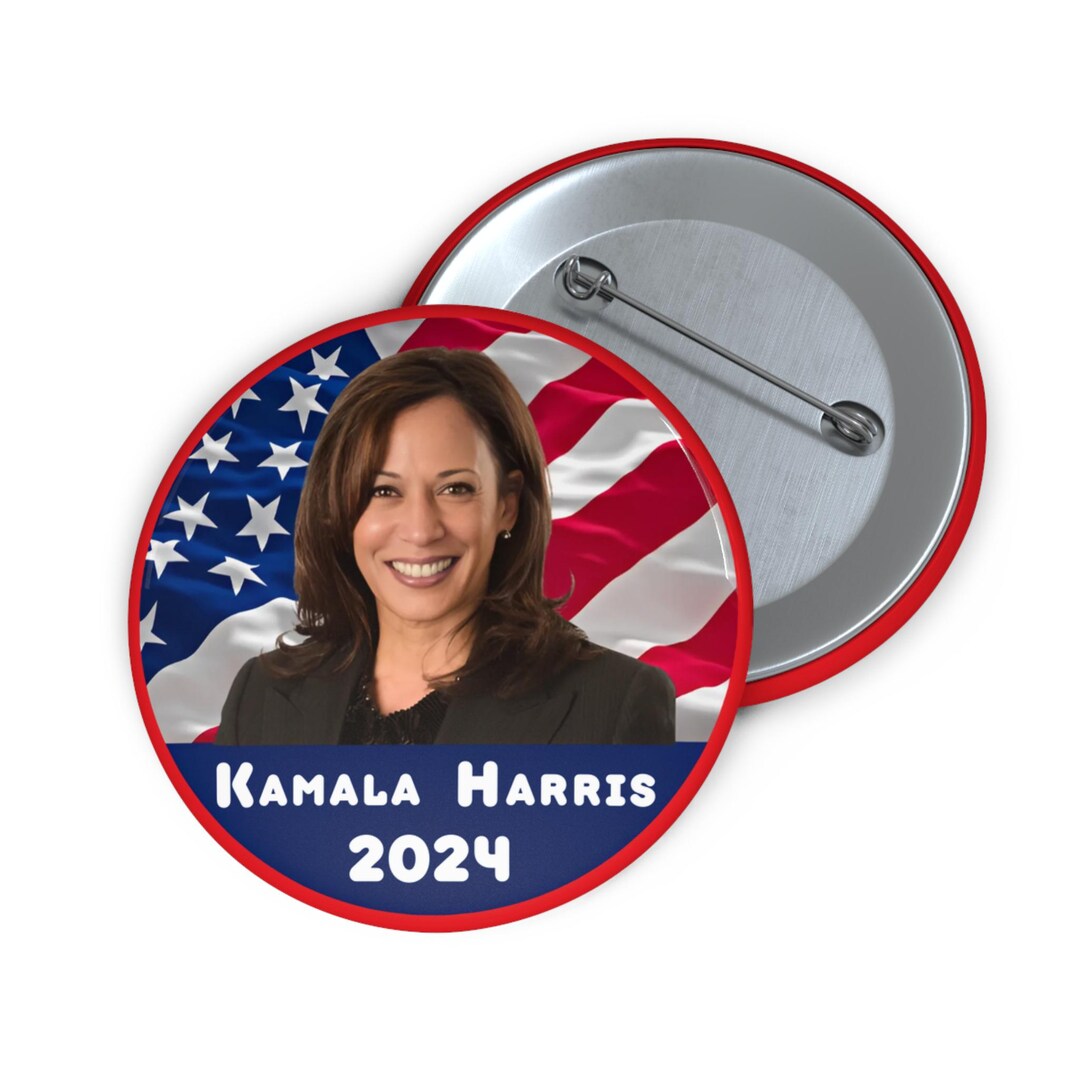 Kamala Harris Campaign US Election 2024 Pin Badge, Kamala Harris ...