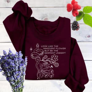 Shakespeare Quote Sweatshirt,lady Macbeth Serpent T-shirt,look Like the ...