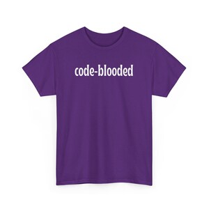 Code-blooded Tee, Funny Code Programmer, IT T-shirt Tee, Geek Nerd Present, Web Tech Developer ...