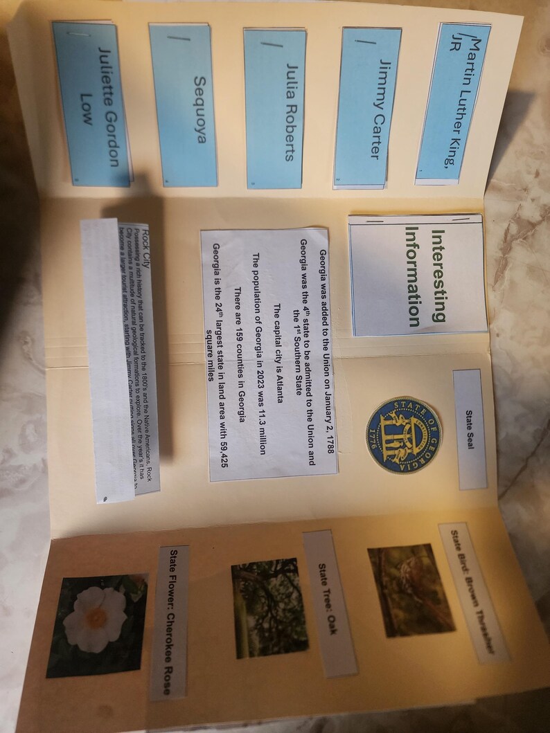 My State of Georgia Lapbook - Etsy