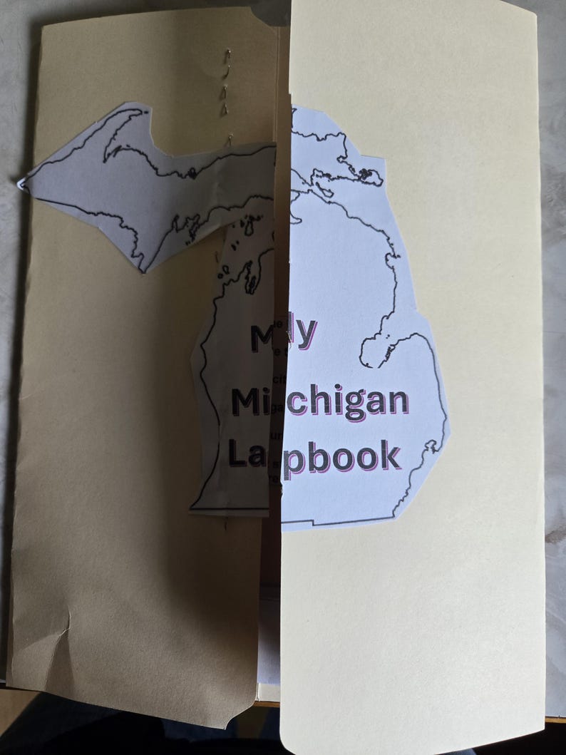 State of Michigan Lapbook - Etsy