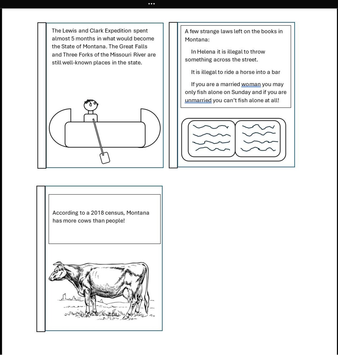 State of Montana Lapbook - Etsy
