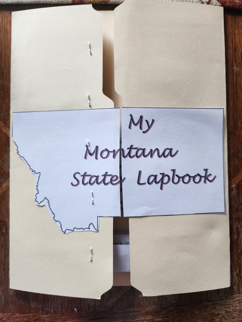 State of Montana Lapbook - Etsy