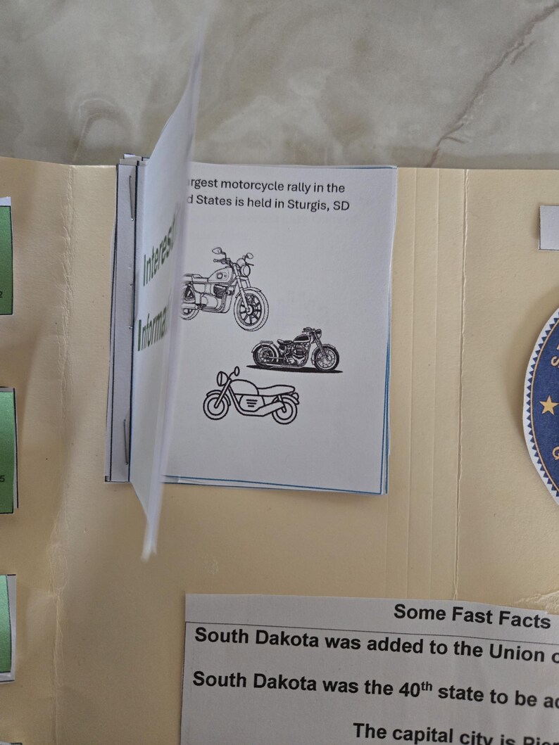 State of South Dakota Lapbook - Etsy