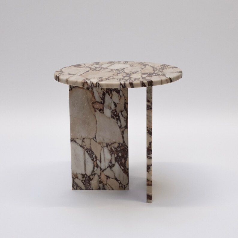 Marble Side Table Calacatta Viola - Etsy