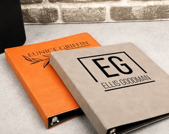 Personalized Leather Binder, Custom Leather Binder, Custom Wedding Gift ...