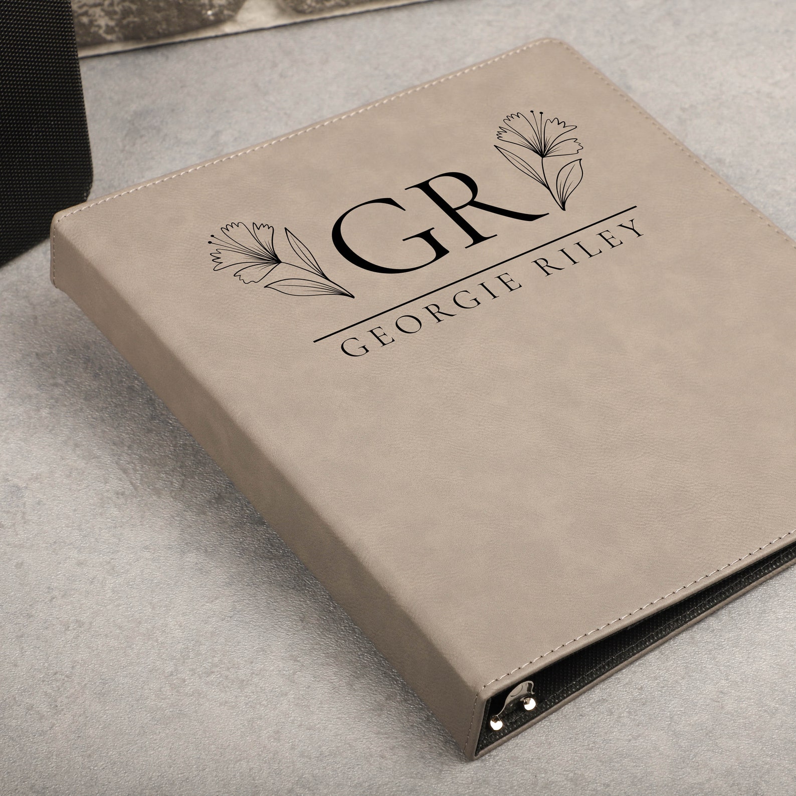 Custom Leather Binder, Custom Wedding Gift, Binder Journal, Office Gift ...