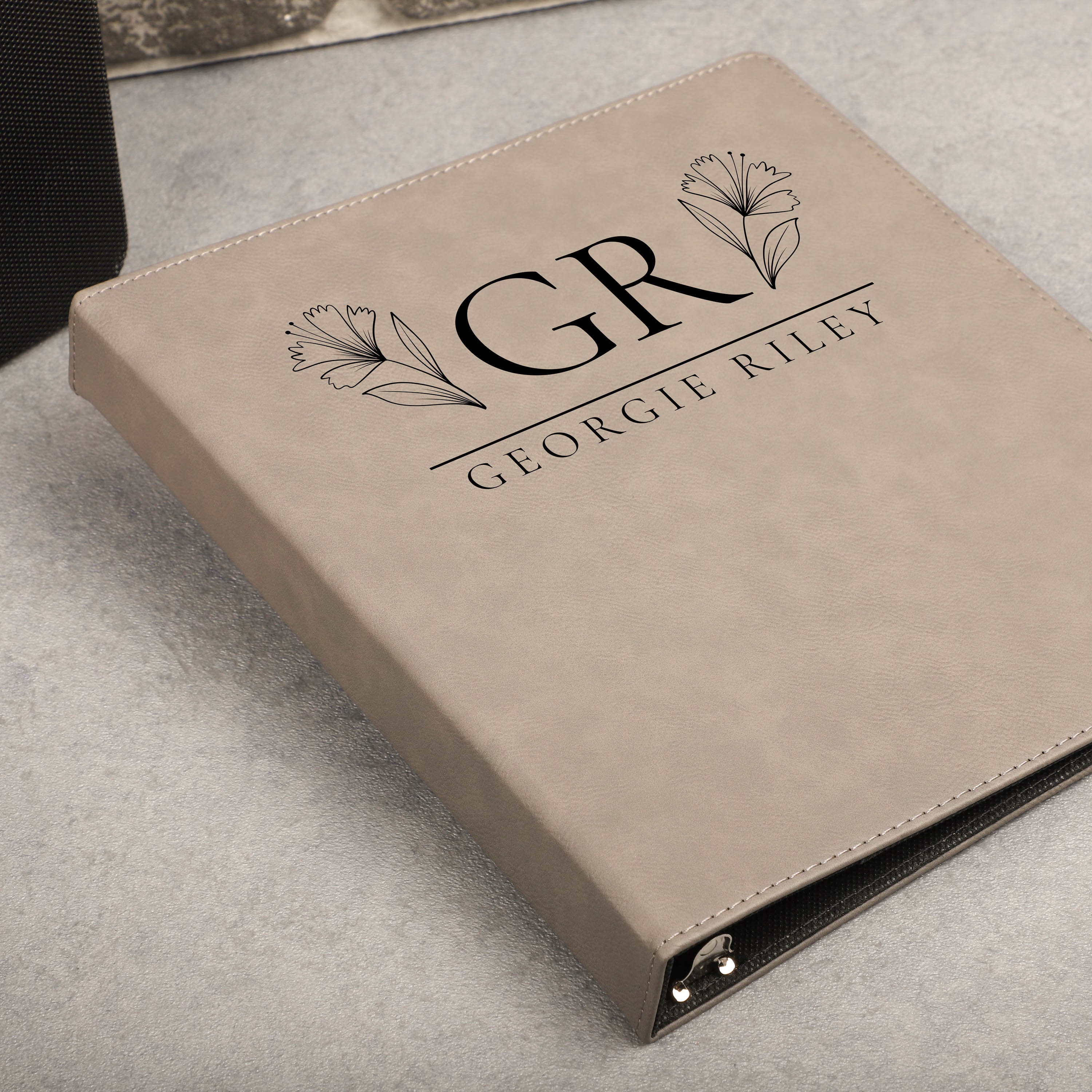 Custom Leather Binder, Custom Wedding Gift, Binder Journal, Office Gift ...