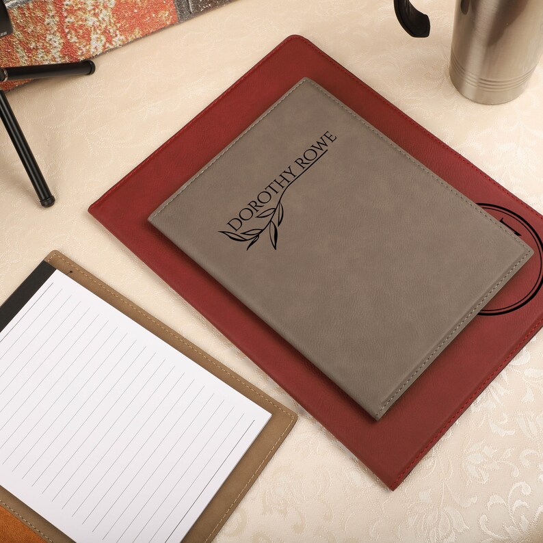 Custom Business Portfolio, Personalized Leather Portfolio, Refillable ...
