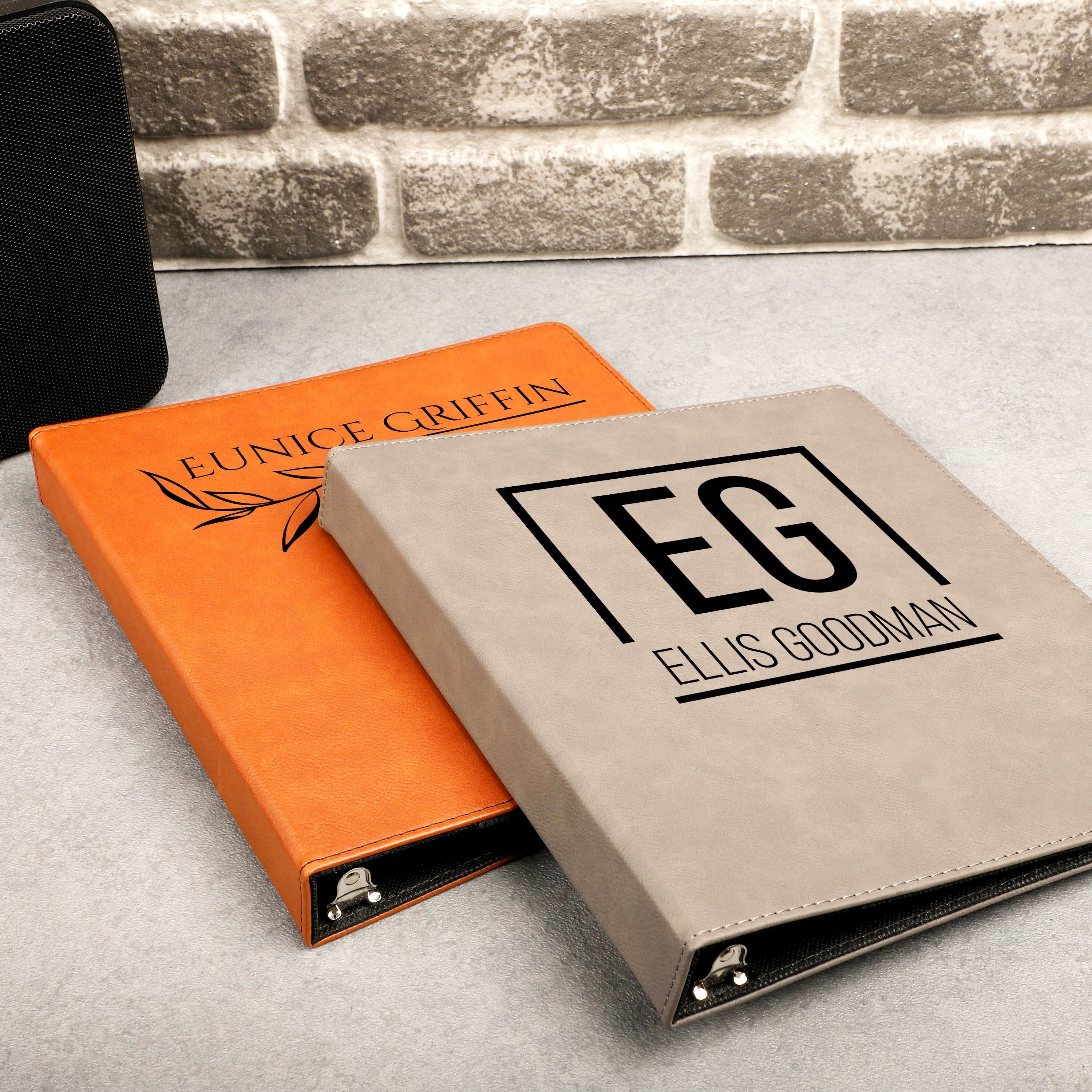 Personalized Leather Binder, Custom Leather Binder, Custom Wedding Gift ...
