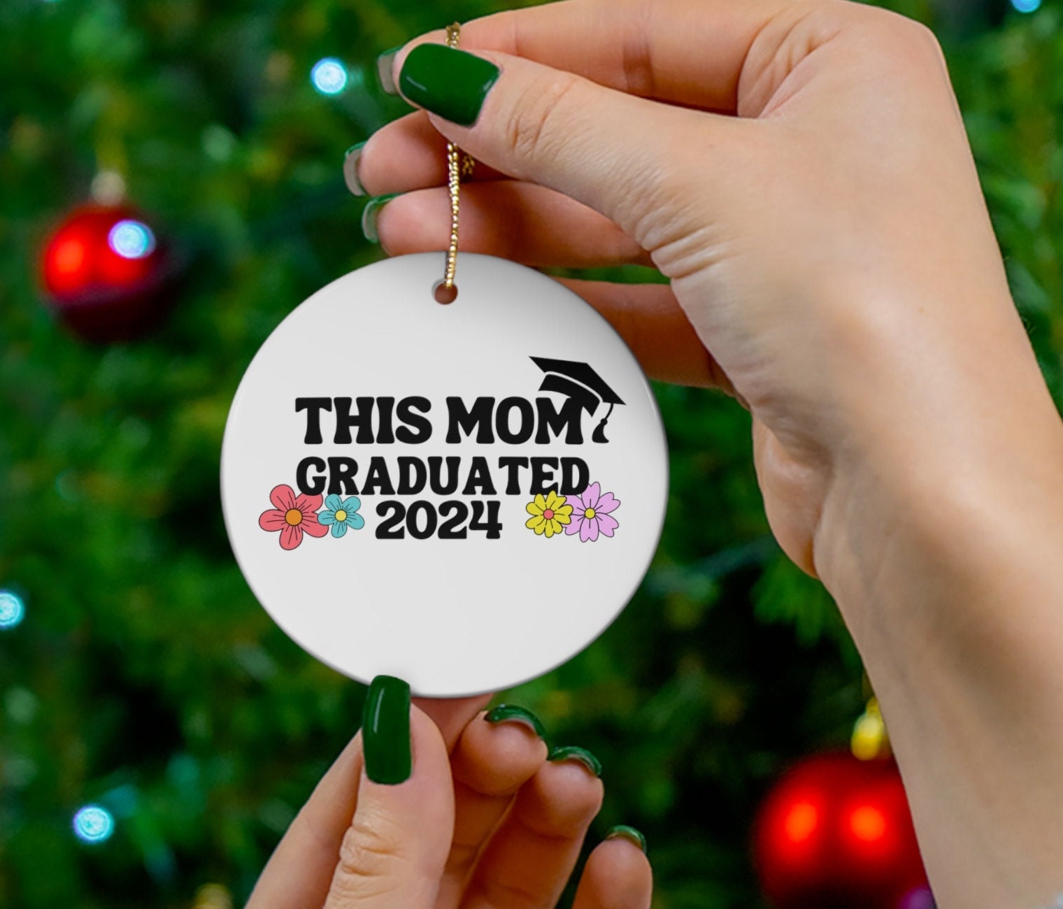 Mom Graduate Class of 2024 Ornament, Busy Mom Graduation Gift, College ...