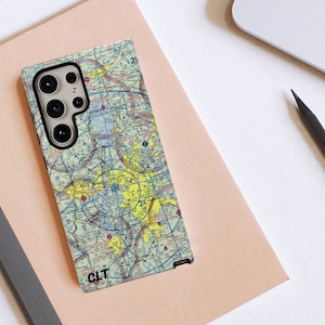 Personalized Aviation Cell Phone Case With Sectional Map and Custom ...