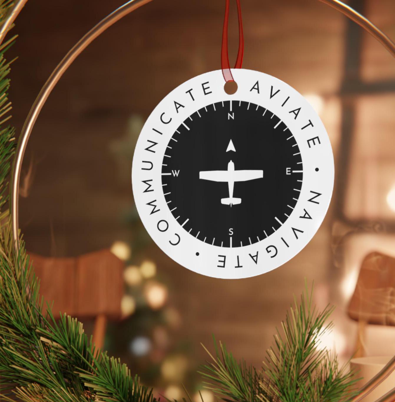 Personalized First Solo Flight Christmas Ornament Student Pilot Metal ...