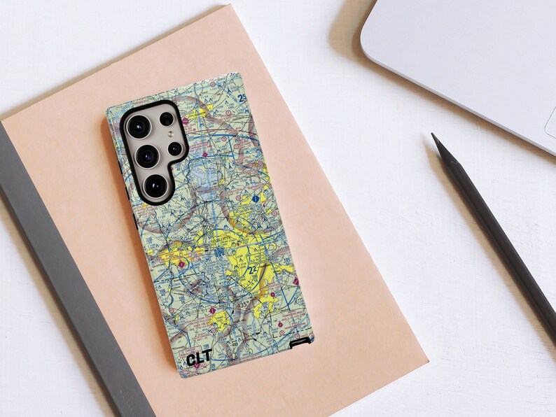 Personalized Aviation Cell Phone Case With Sectional Map and Custom ...