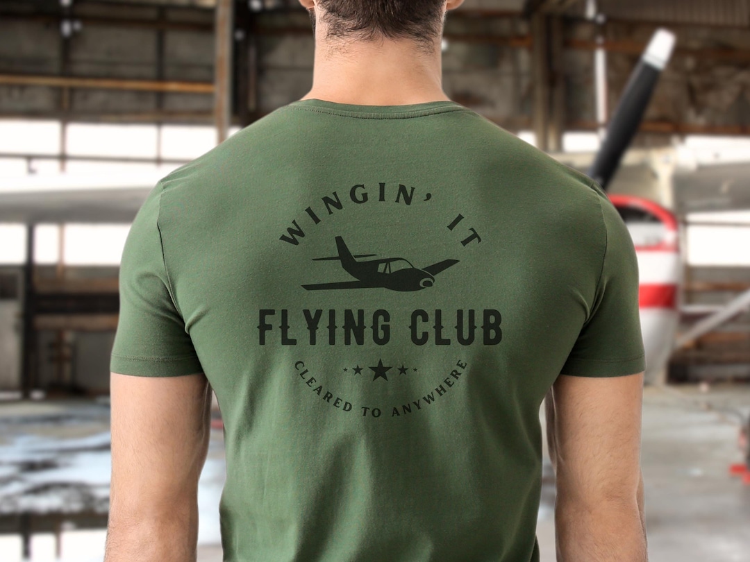 Vintage Flying Club T-shirt Winging It Flight Club Gift for Pilot ...