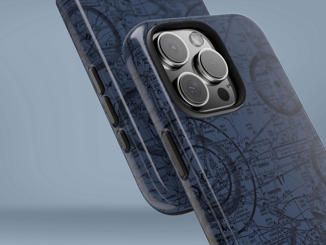 Personalized Aviation Cell Phone Case With Minimal VFR Sectional Map ...