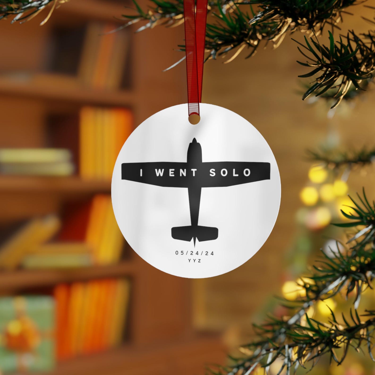 Personalized First Solo Flight Christmas Ornament Student Pilot Metal ...