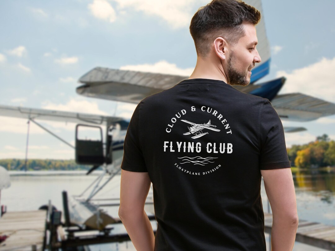Vintage Flying Club T-shirt Floatplane Flight Club Gift for Float Pilot Aviation Tee Seaplane ...