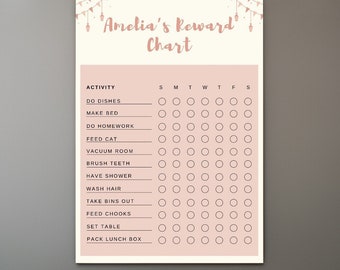 Reward Chart-digital Download - Etsy