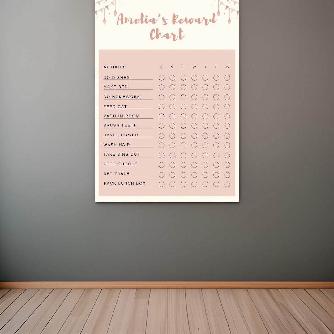 Personalised Reward Chart - Etsy