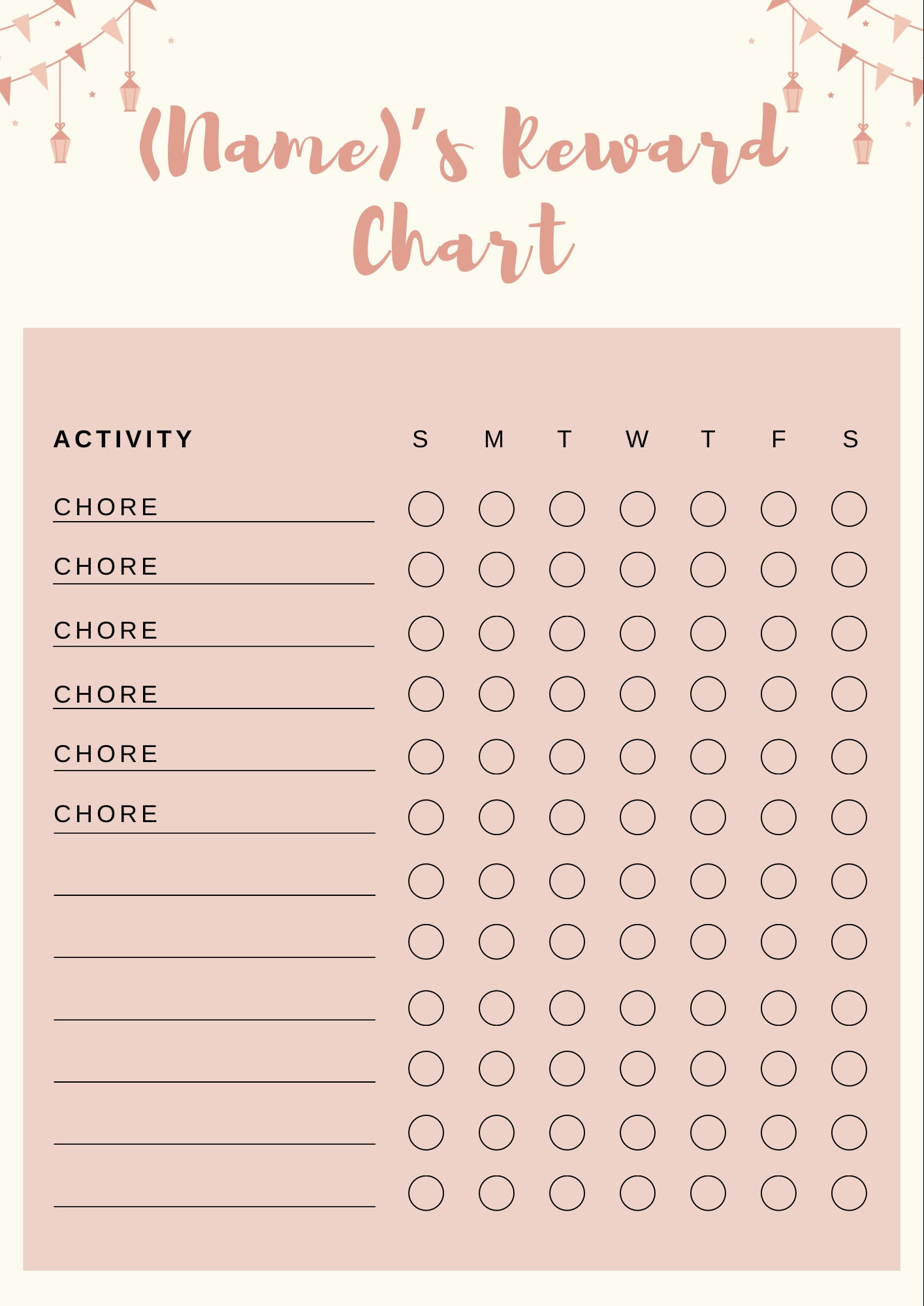 Personalised Reward Chart - Etsy