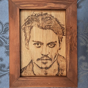 Framed Pyrography Art of Clint Eastwood - Etsy