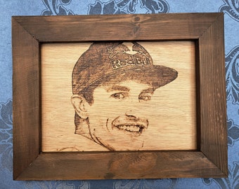 Framed Pyrography Art of Clint Eastwood - Etsy