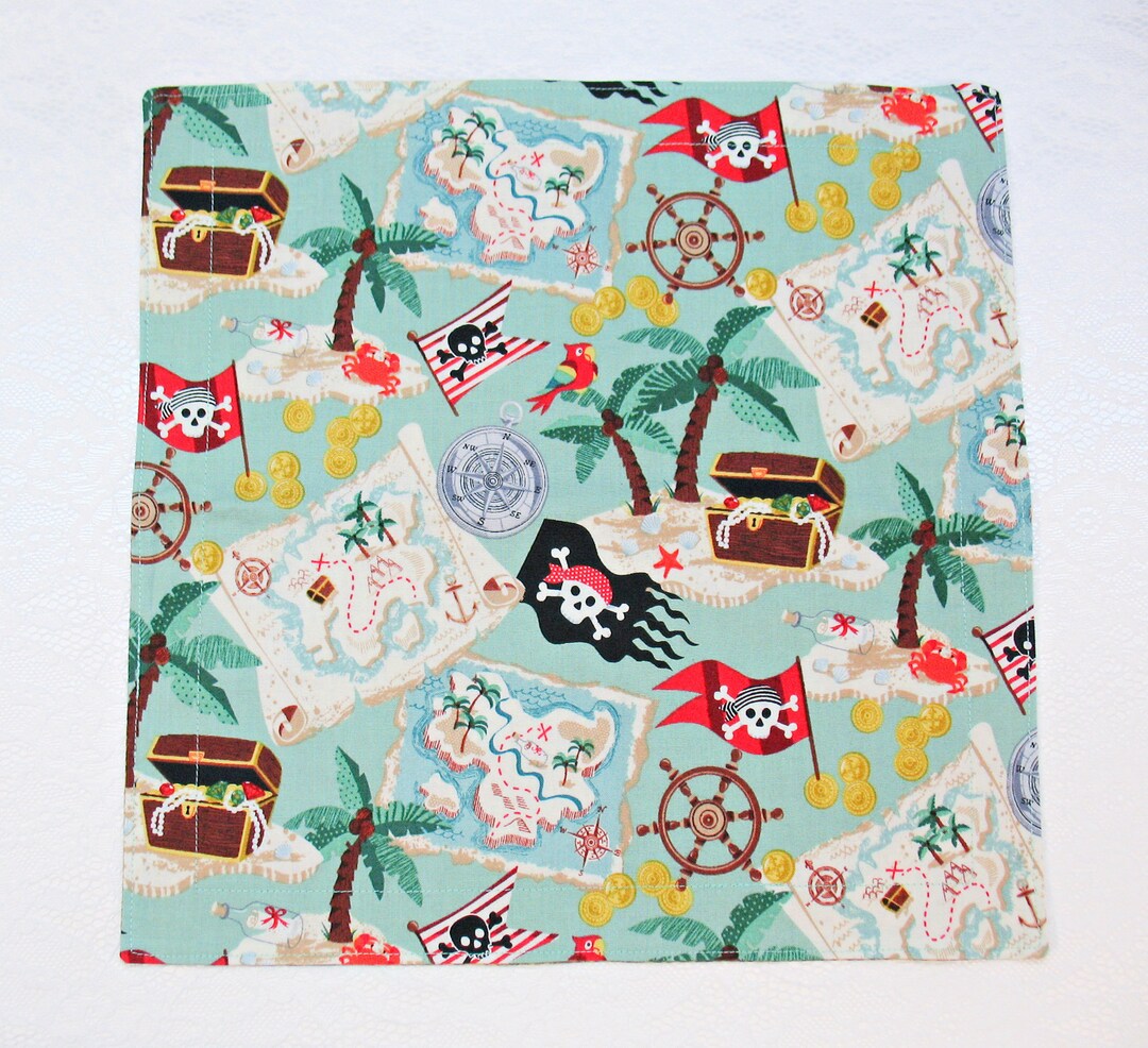 Kids Lunchbox Napkin, Reusable Cloth School Lunch Napkin With Pirates ...