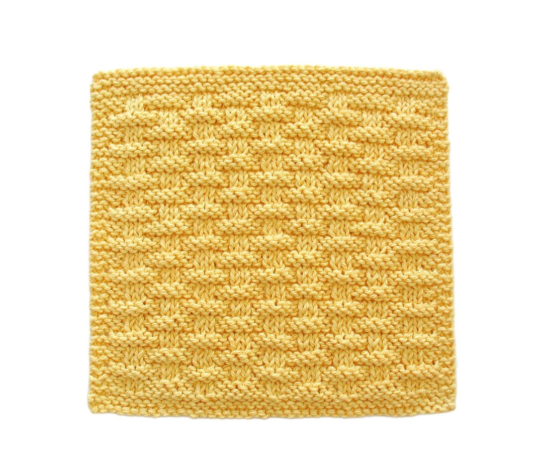 Yellow Basketweave Dishcloth, Cotton Dishcloth for Kitchen, 9 Inch - Etsy