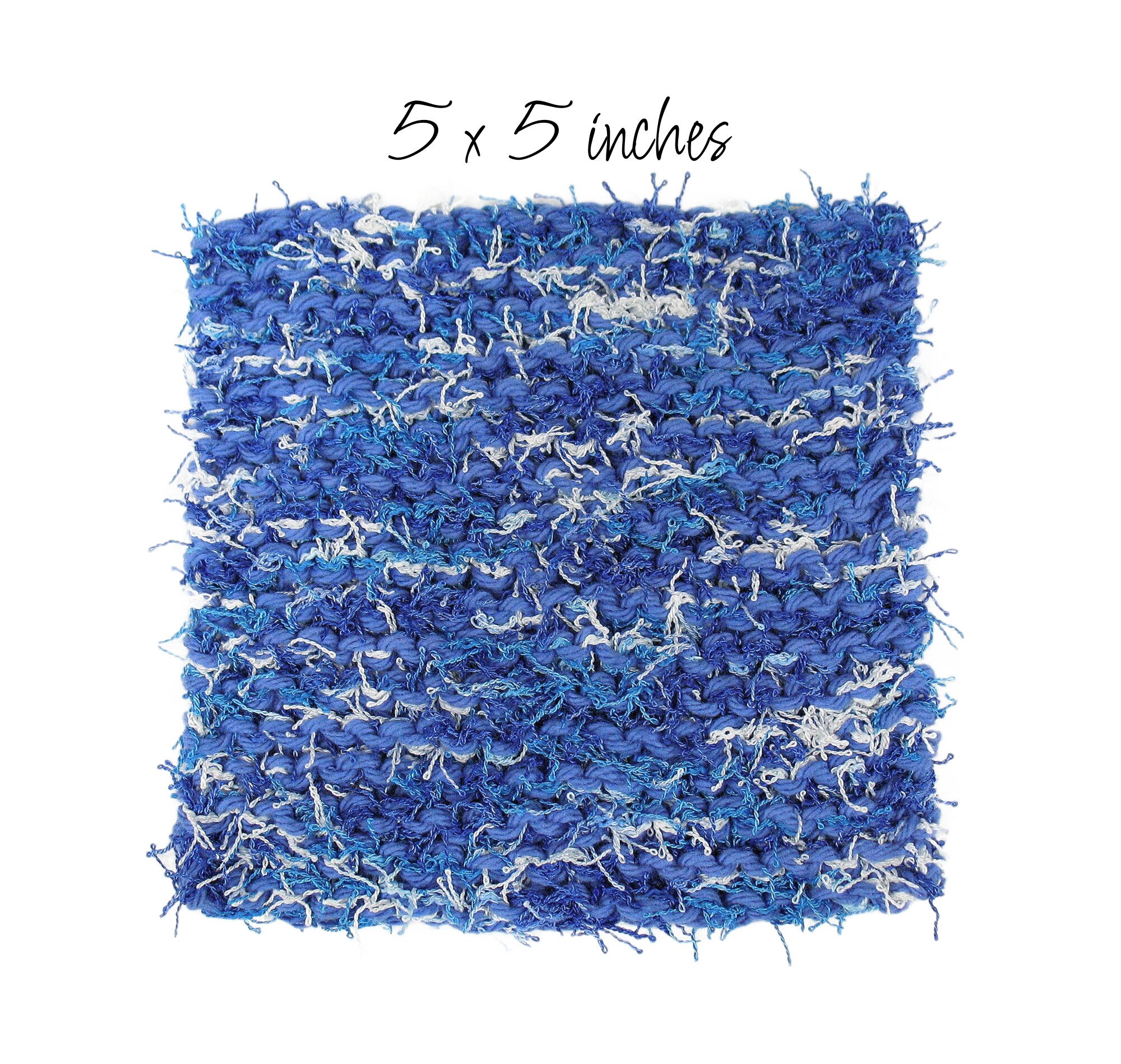 Blue Dish Scrubbie Pad, Square Kitchen Dish Scrub Pad - Etsy