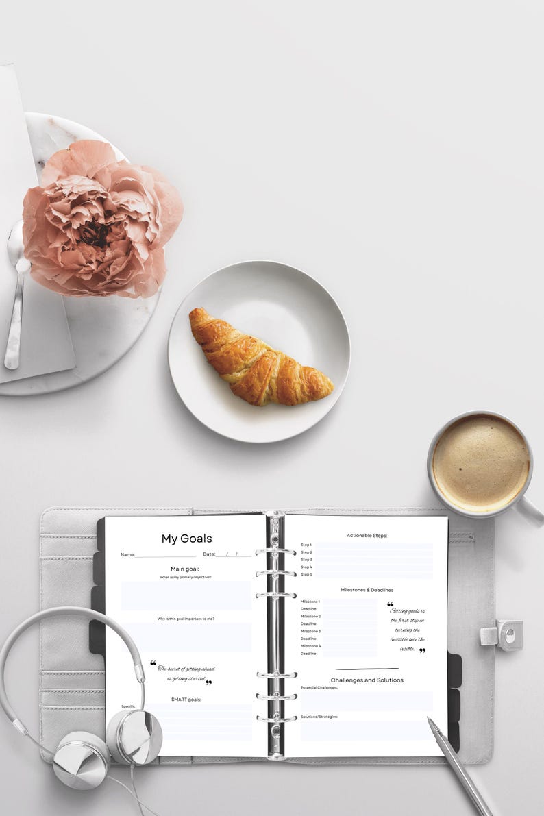 Printable Goal Setting Planner | Printable PDF | Goal Tracker ...