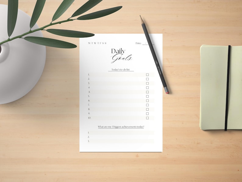 Printable Daily To-do List Template | Goal Setting | PDF | Habit ...