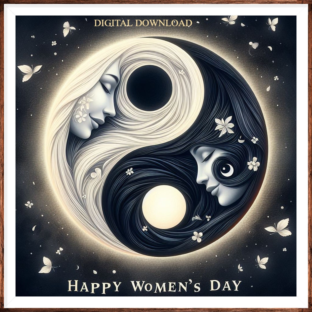 Yin Yang and Happy Women's Day Print/yin Yang Print/printable Poster ...