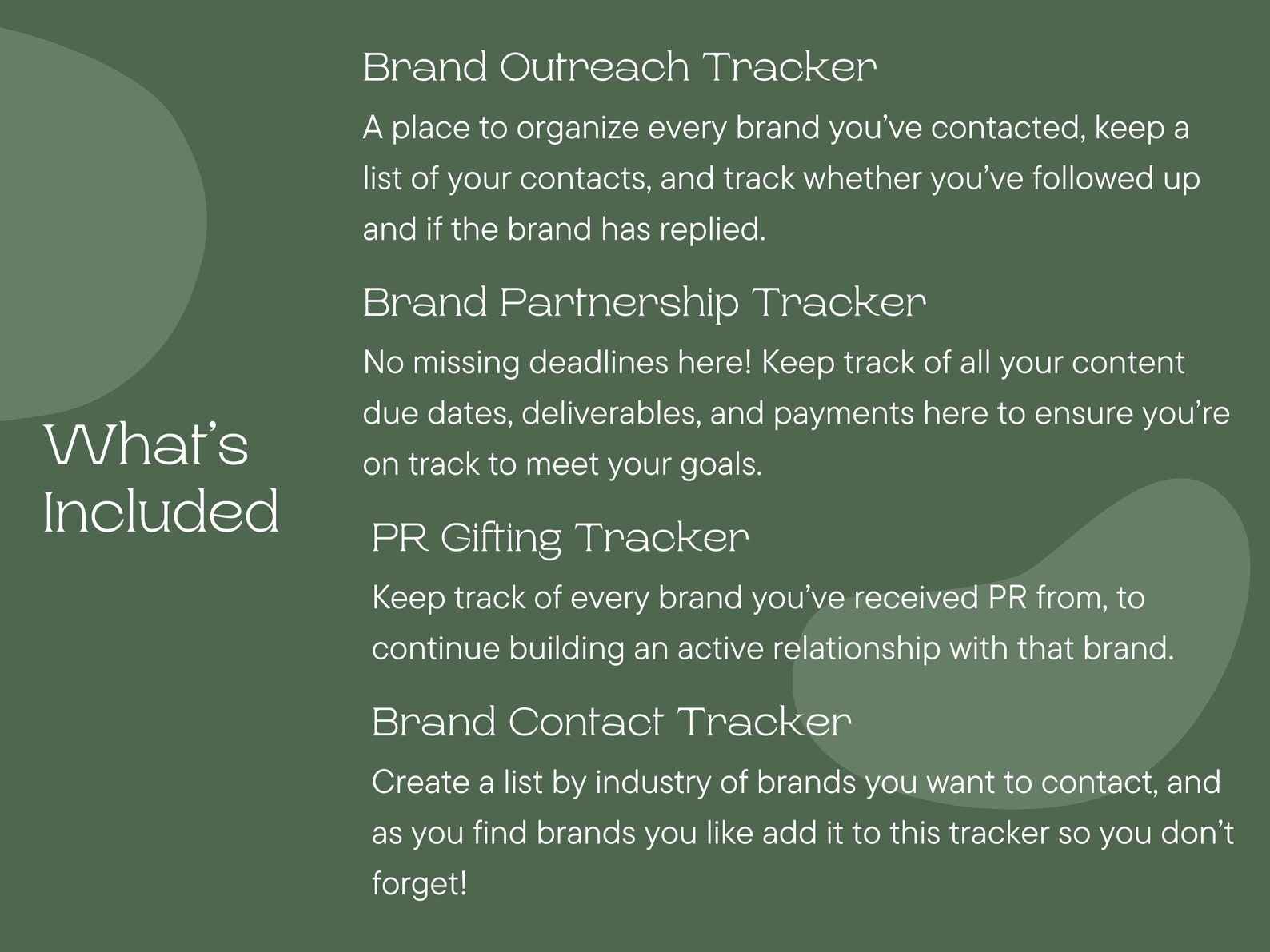 Influencer Partnership Tracker, Outreach Tracker, PR Tracker, Template ...