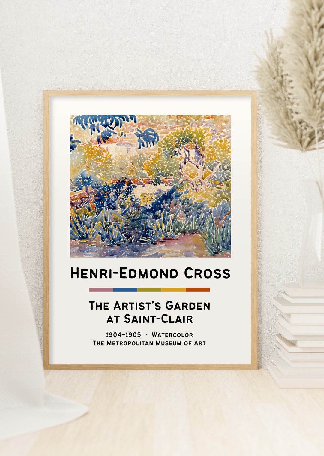 Pointillism Print | South of France Watercolor Poster | Modern ...