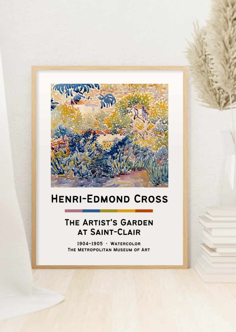 Pointillism Print | South of France Watercolor Poster | Modern ...