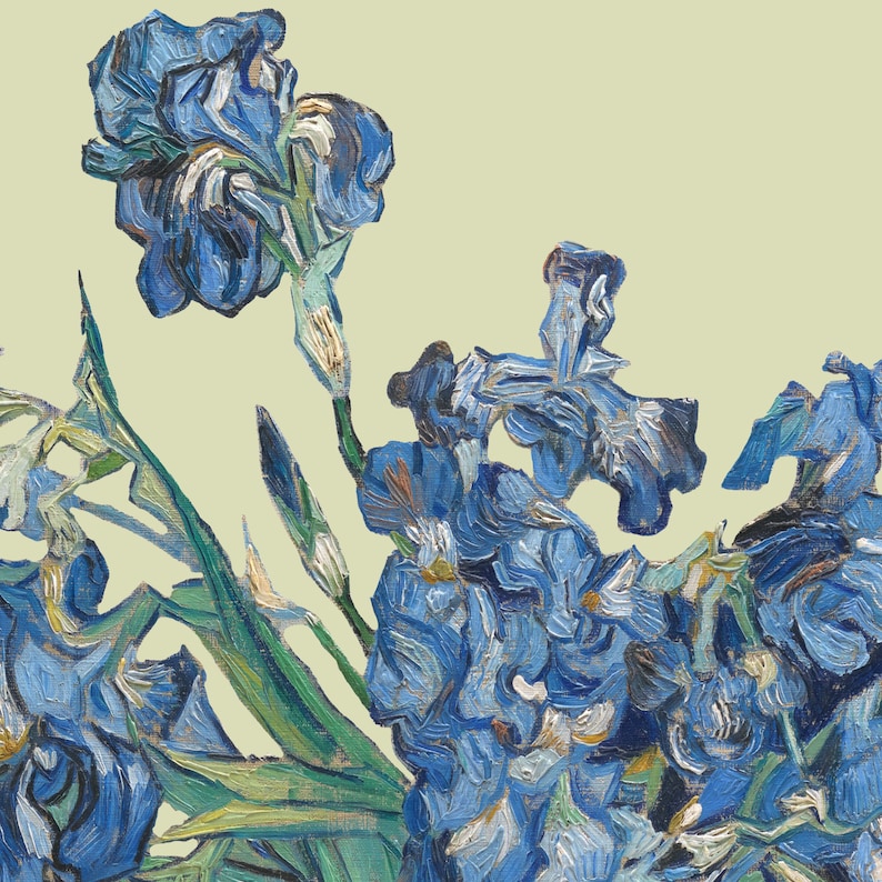 Vincent Van Gogh "irises" Print | Museum Exhibition Poster | Minimalist ...