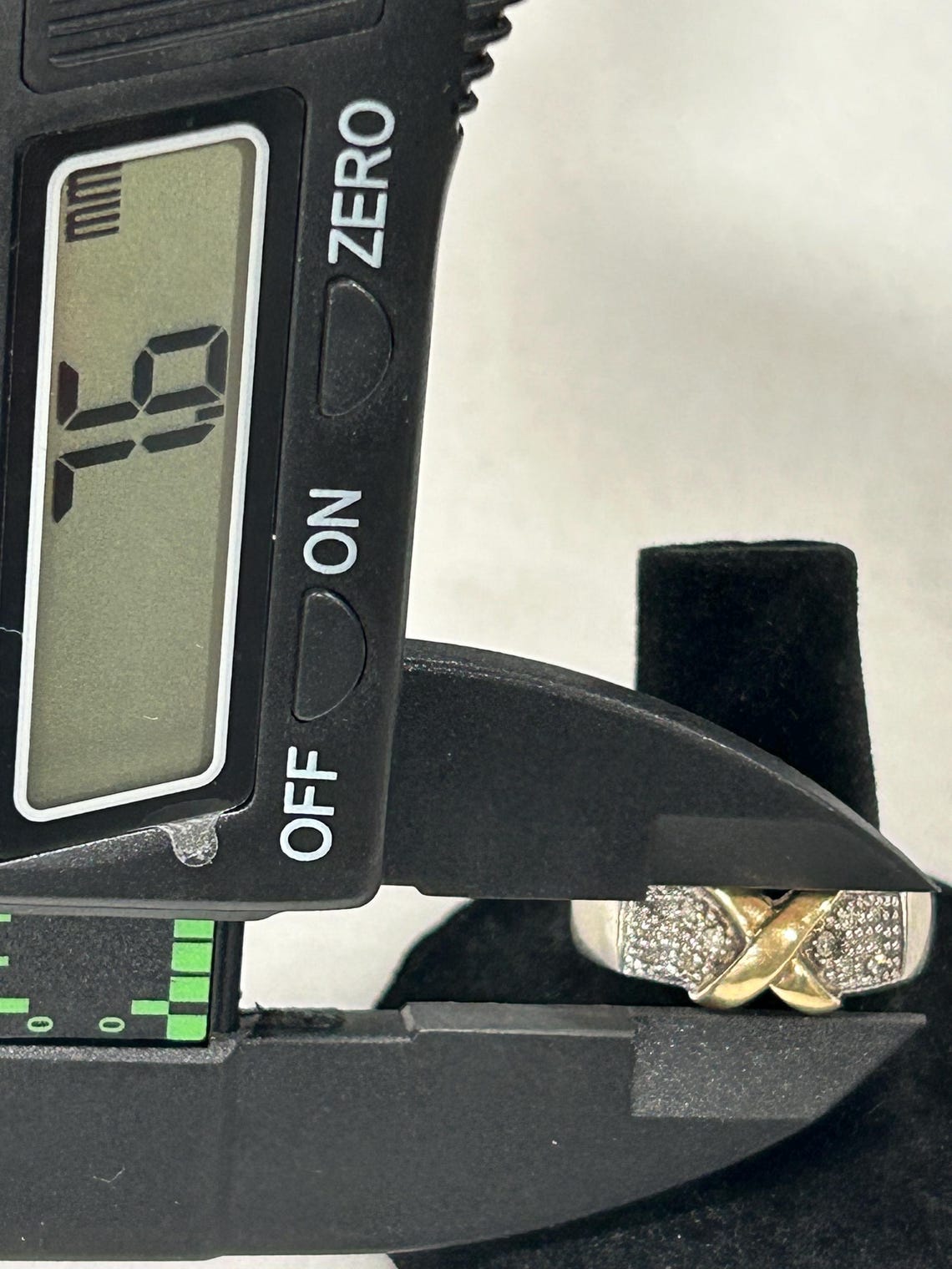 18K Gold and Sterling Silver Cross Pattern Ring Size 7 - Etsy