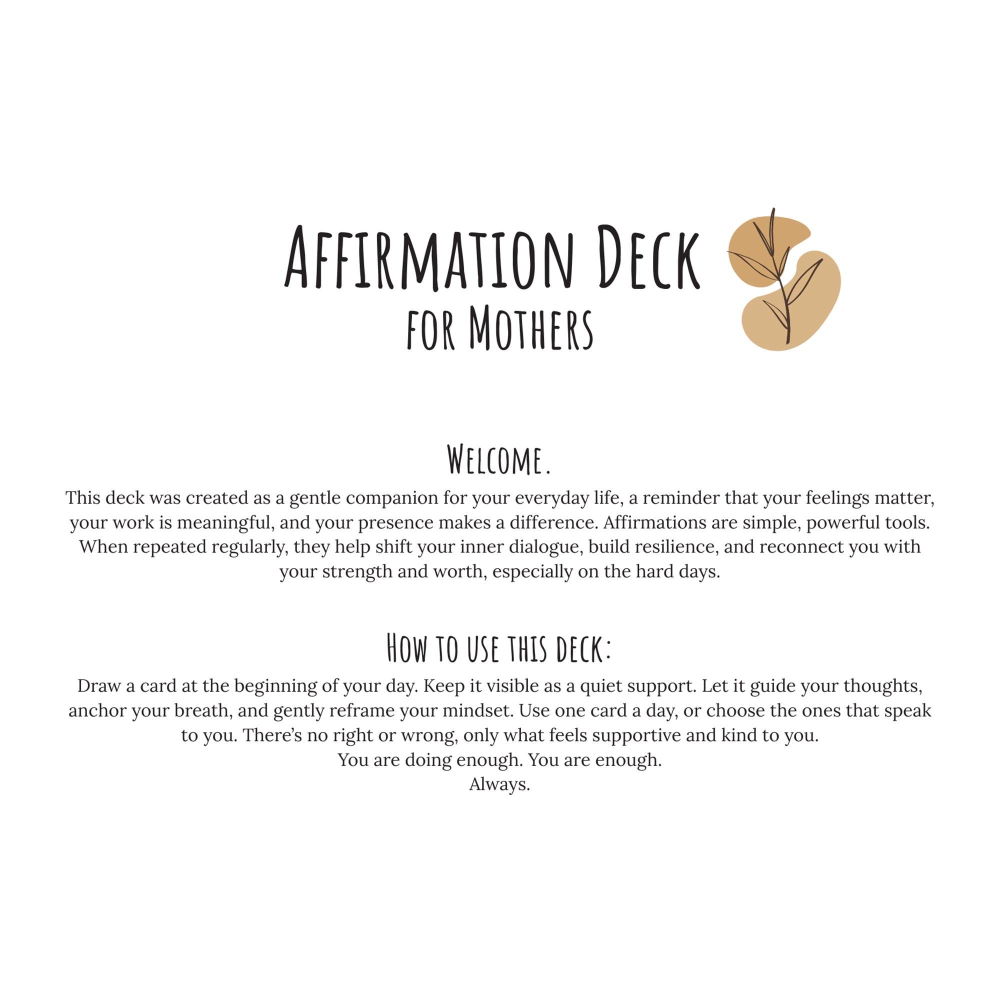 Printable Affirmation Cards for Mom Affirmation Motherhood Affirmations ...