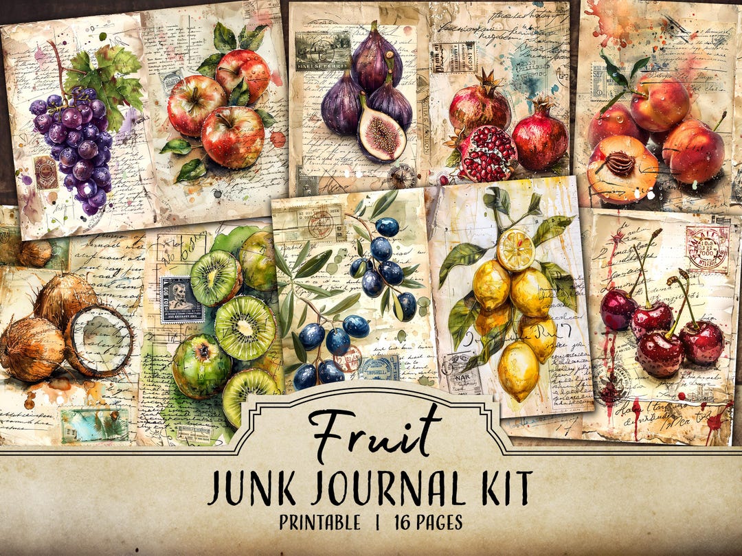 Fruit Junk Journal Kit Junk Journals Scrapbook Paper Scrapbooking ...
