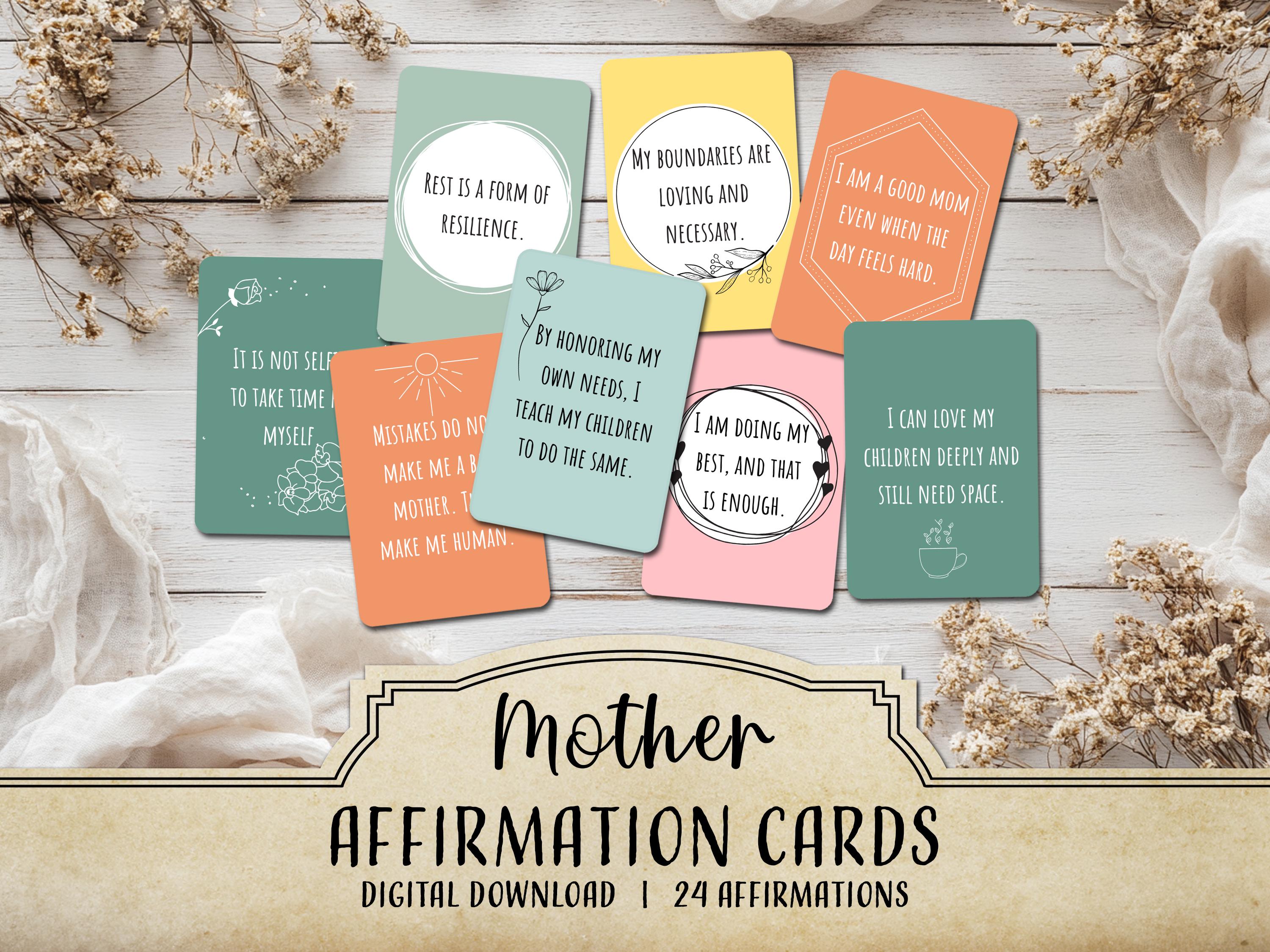 Printable Affirmation Cards for Mom Affirmation Motherhood Affirmations ...